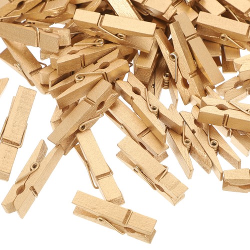 100Pcs Wooden Photo Clips Wall Decoration Clothespins for Photos | eBay UK