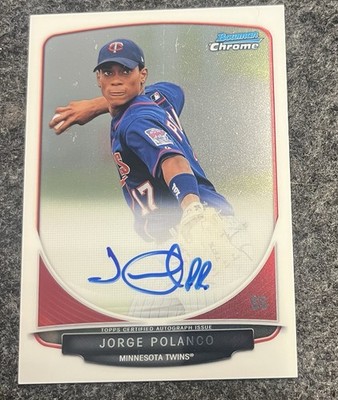 Jorge Polanco 2013 Bowman Chrome Prospect Auto Autograph Twins Rookie ...