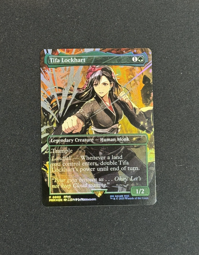 🌈 FOIL NM+ Tifa Lockhart Borderless Final Fantasy Promo P 0002 FOIL ...
