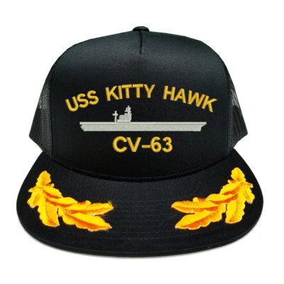 USS KITTY HAWK CV-63 SCRAMBLED EGGS YUPOONG MESH TRUCKER CAP HAT | eBay