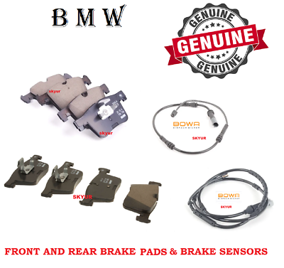 BMW Front & Rear Brake Pads w/ Sensor 228 230 320 328 330 428 430i X3 ...