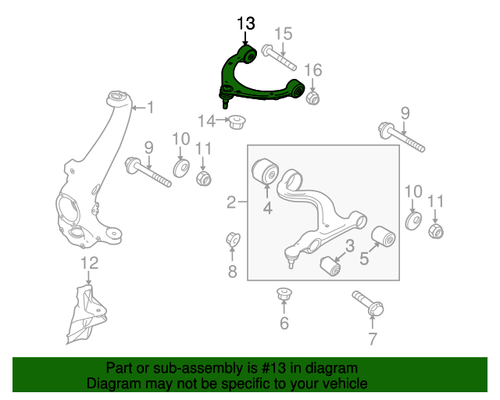AFT. 97034105110 Porsche Panamera Front UPPER Control Arm Ball Joints ...