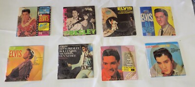 ELVIS PRESLEY Chew Bops 41,42,43,44,45, 46,47,48 Mini Record Bubble Gum ...