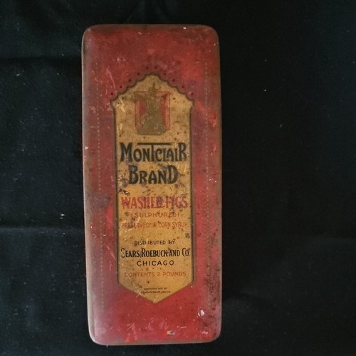 Vintage Montclair Brand Washed Figs Tin (Sold by Sears Roebuck Co.) | eBay