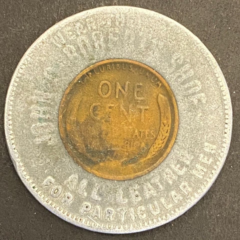 "John O. Robert's Shoe" Alum Encased Penny Good Luck Token 35mm Worn | eBay