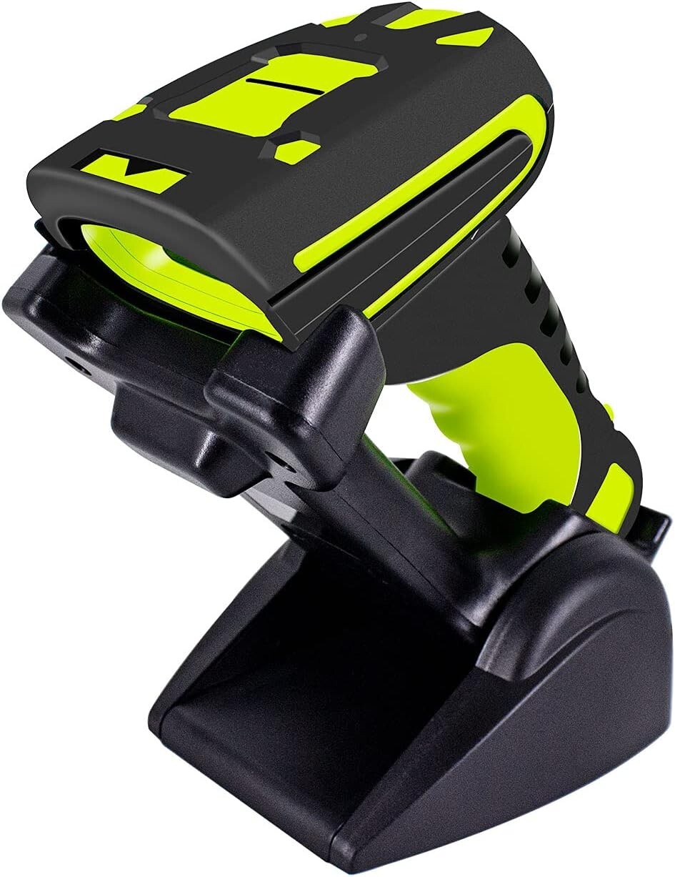Symcode Wireless 2D Bluetooth Barcode Scanner with Stand 433 Wireless ...
