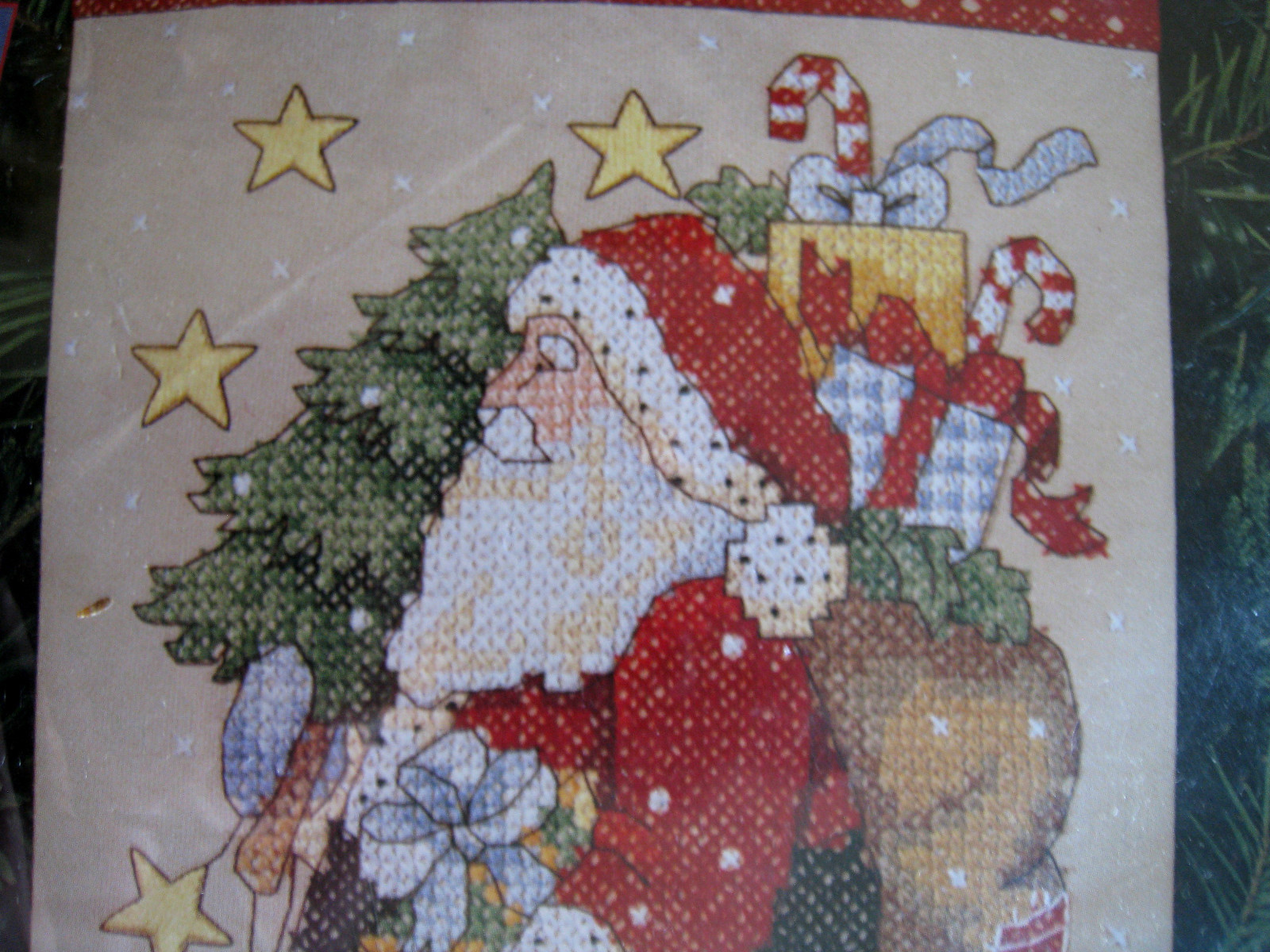 Dimensions Starry Santa Stocking Stamped Cross Stitch Kit 8448 for sale ...