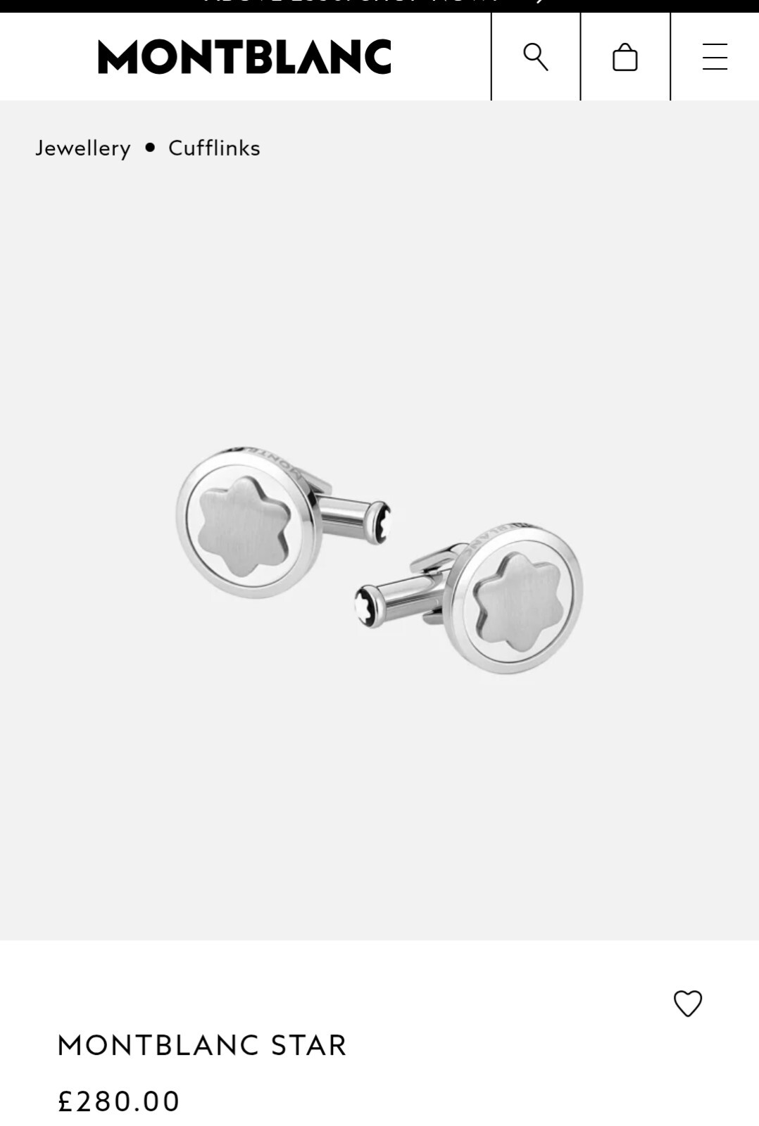 Montblanc Stainless Steel Star Logo Round Cufflinks | eBay UK