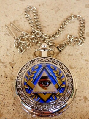 Masonic Square and Compasses All Seeing Eye Mason Pocket Watch - The ...