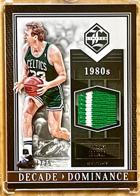 LARRY BIRD 2015-16 Panini Limited DECADE DOMINANCE GU 2 Clr Patch 07/25 ...