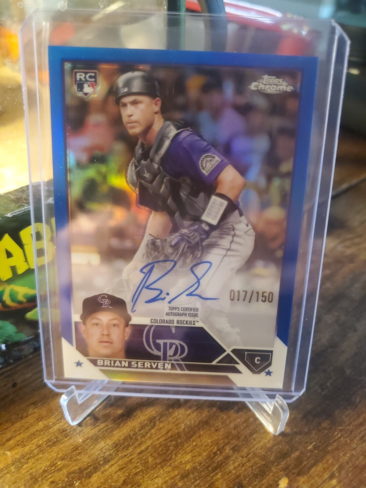 2023 Topps Chrome BRIAN SERVEN /150 Autograph Blue Refractor Rookie RC ...