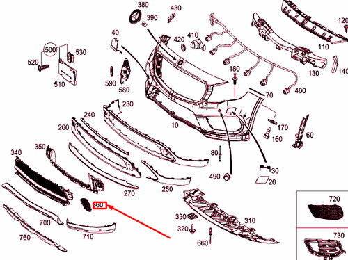 NEW MERCEDES-BENZ GLA X156 FRONT RIGHT GRILLE COVER TRIM A1568853422 ...