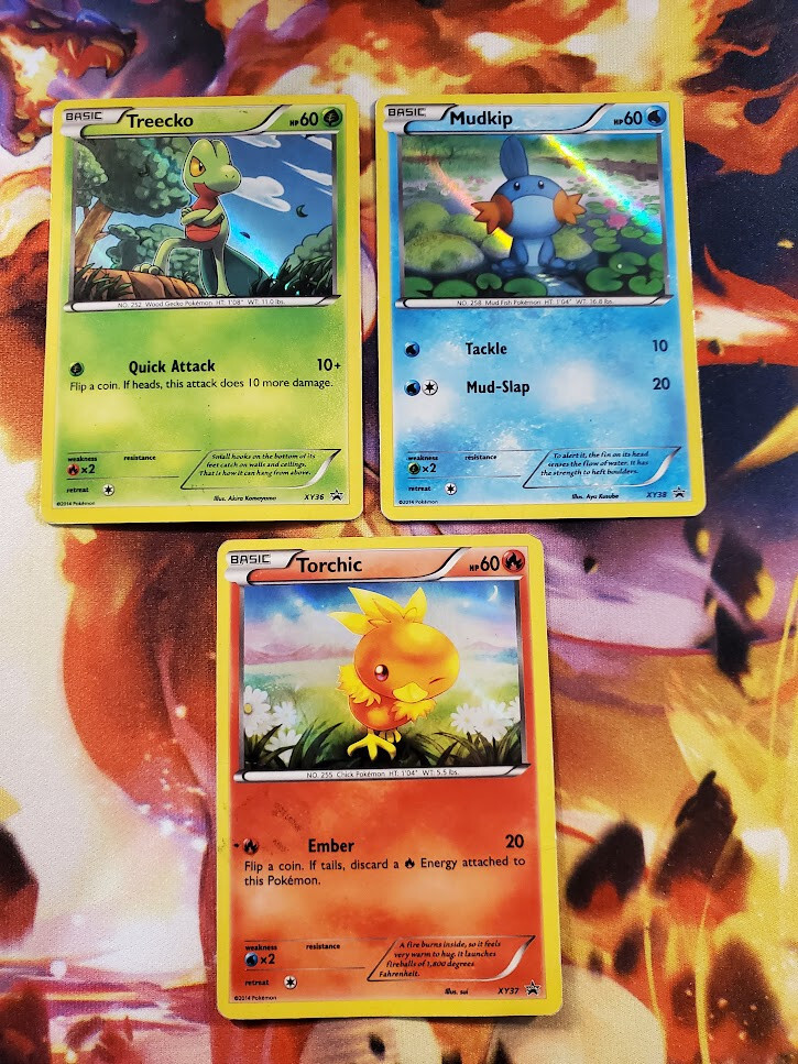 Pokemon - Mudkip/Treecko/Torchic XY36/XY37/XY38 Holo Black Star Promo ...