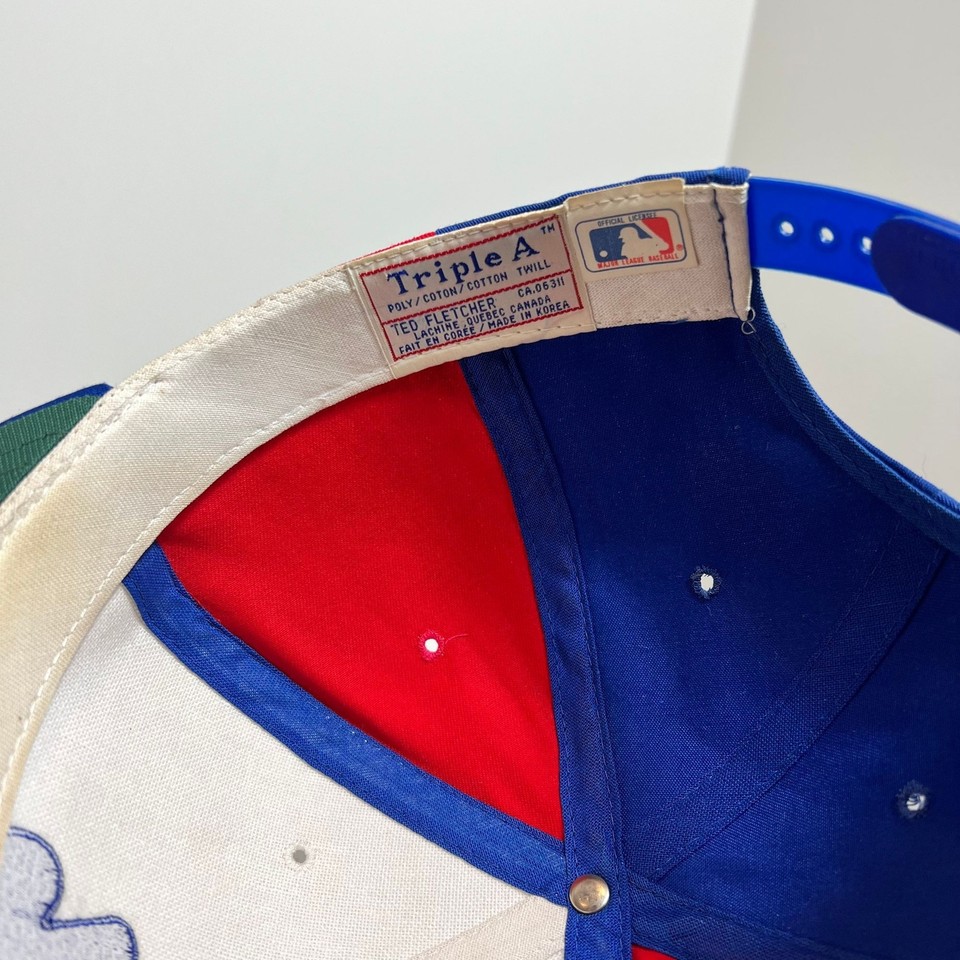 Vintage Montreal Expos Pinwheel Snapback Hat MLB Baseball Ted Fletcher ...