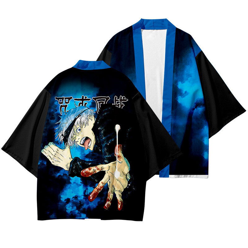 Jujutsu Kaisen Gojo Satoru Anime Cosplay Kimono Costume Haori Casual ...