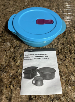 Tupperware Crystal Wave Round small Microwaveable Dish 2 1/2 Cups 600ml ...