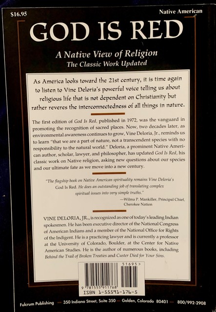 God Is Red : A Native View of Religion by Vine Deloria Jr. (1994 ...