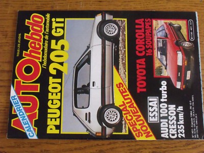 Revue Auto Hebdo N°401 Toyota Corolla Peugeot 205 GTi WM P83 Porsche | eBay