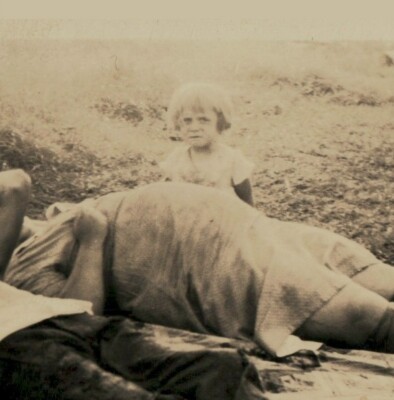 Real Photo Red House Creepy Child Family Rural 1945 Maine Silver Print ...