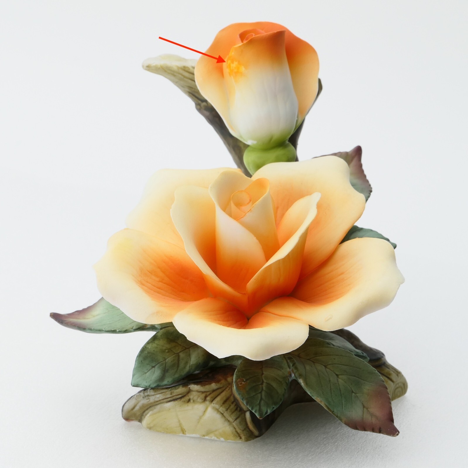 Lefton Porcelain PINK ROSE with ROSE BUD Hand Painted #00684 Figurine ...