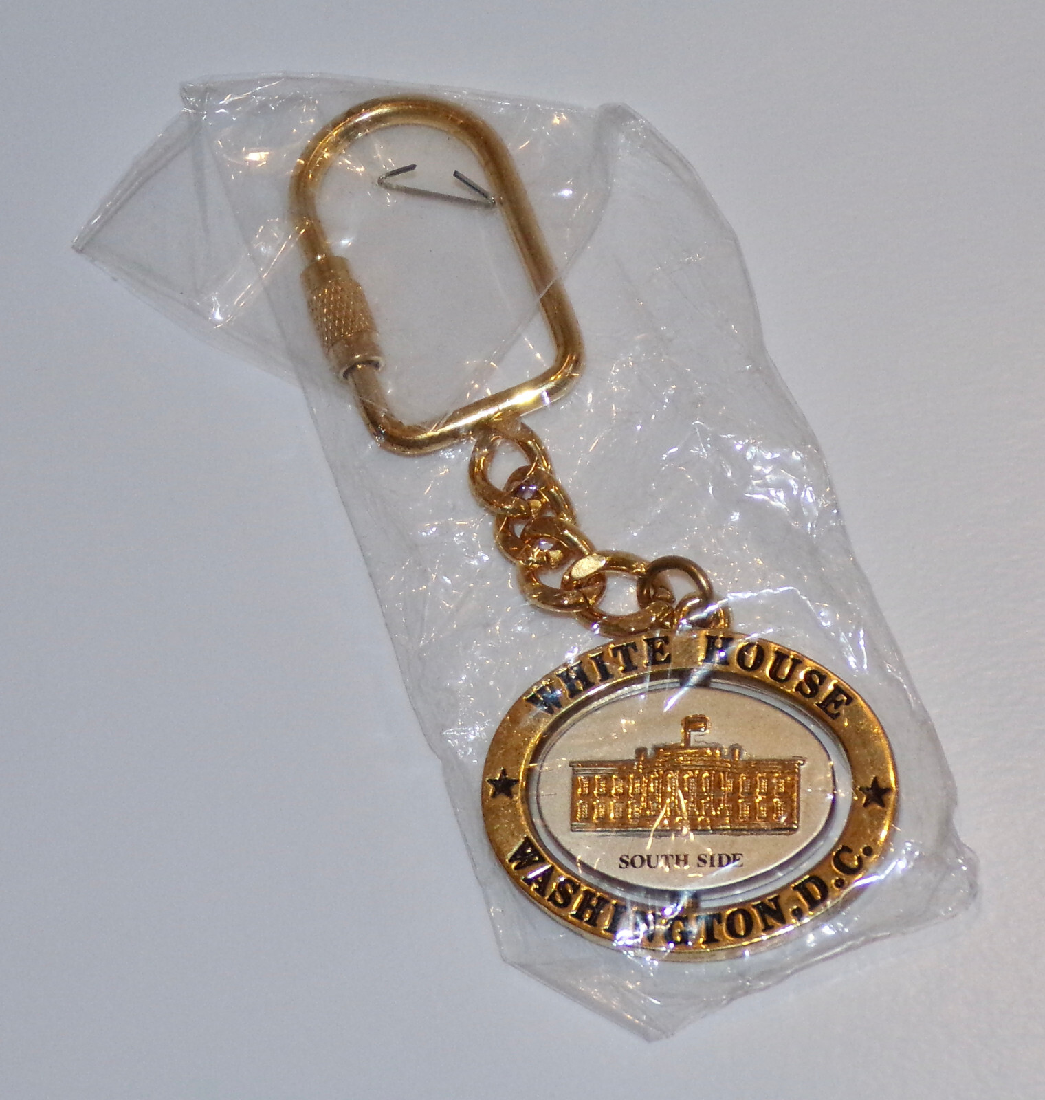 2000s WASHINGTON DC Metal Keychain WHITE HOUSE Spinner NORTH & SOUTH ...