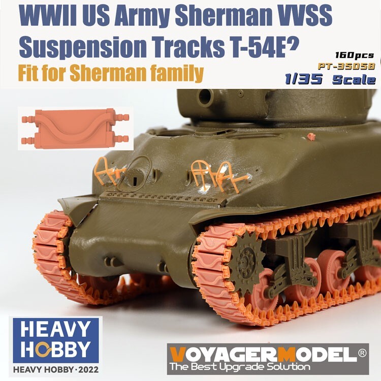 Heavy hobby 1:35 PT-35058 WWII US Army Sherman VVSS Suspension Tracks T ...