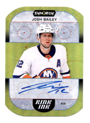 JOSH BAILEY 2022/23 UPPER DECK SYNERGY DIE-CUT RINK INK AUTOGRAPH AUTO ...