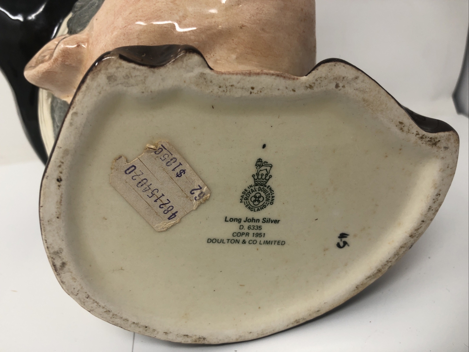 ROYAL DOULTON LARGE CHARACTER MUG JUG LONG JOHN SILVER D6335 1951 ...