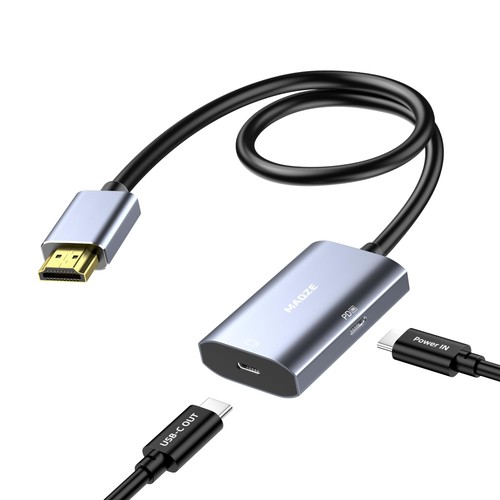 8K HDMI 2.1 to USB-C Adapter 4K@144Hz 65W PD Cable for USBC Monitor ...