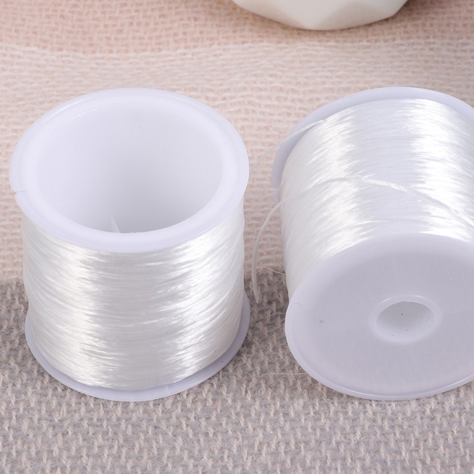 2 Rolls 60M/Roll Elastic String Crystal Elastic String for Bracelet ...