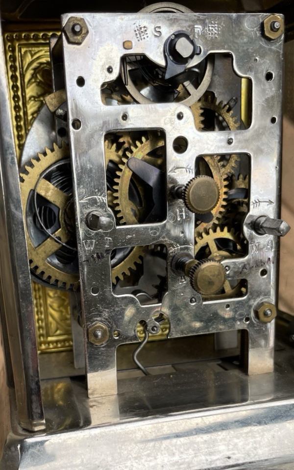 Antique German Mauthe Carriage Alarm Clock Germany Key Wind/ works | eBay