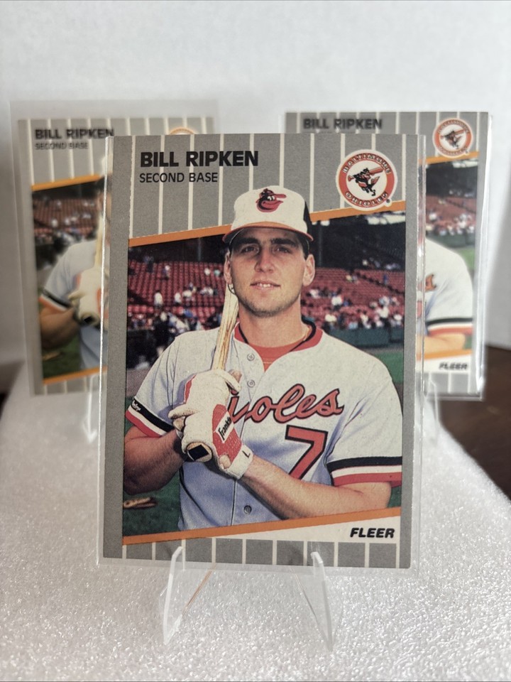 Lot Of 3 1989 Fleer - Black Box on Bat Knob #616 Billy Ripken ERROR ...