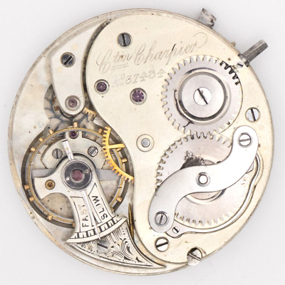 C. Charpier 36.2 x 8.9 mm Lever-Set Antique Pocket Watch Movement, Good ...