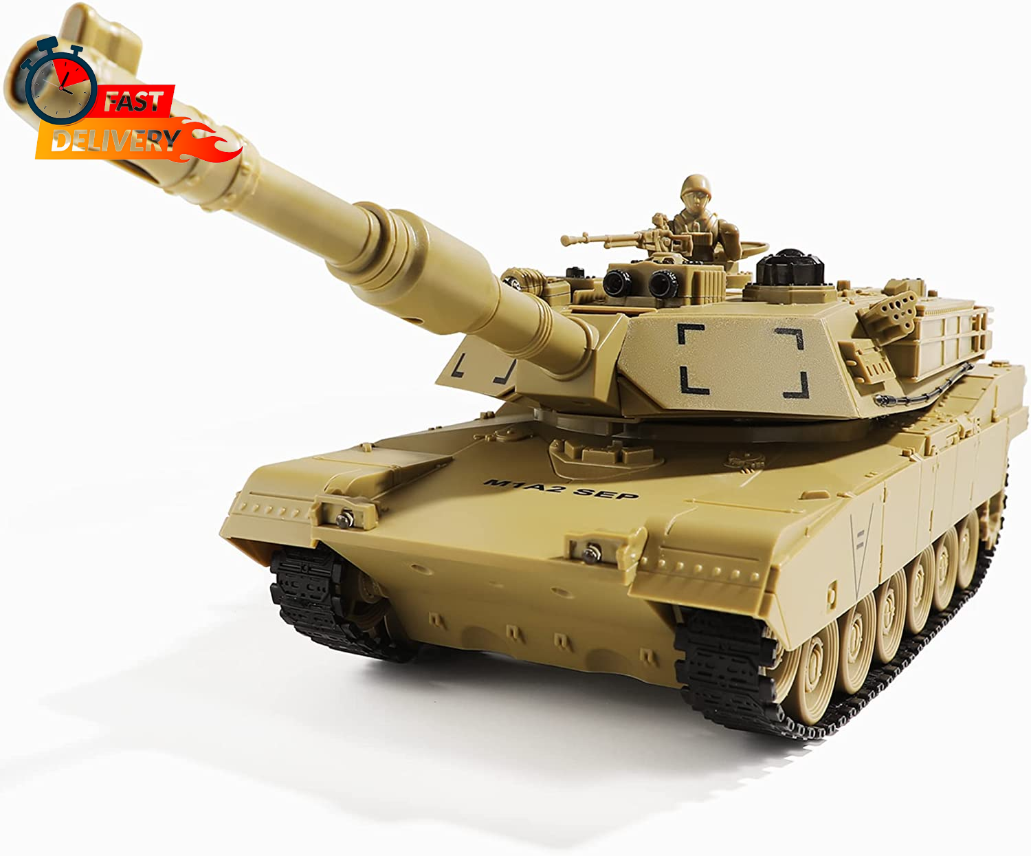 Remote Control Tank US MIA2 Abrams Army Tank Toy 1:28 Scale 9 Channels ...