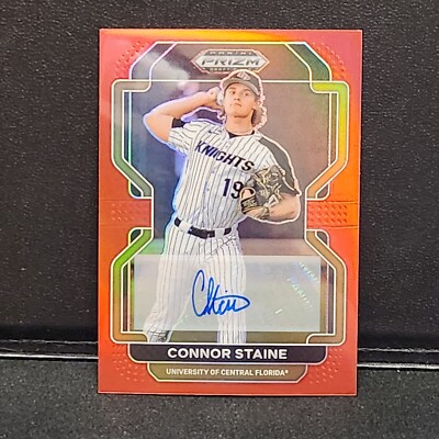 Connor Staine 2022 Prizm Draft Picks Red Prizm Auto 02/50 | eBay