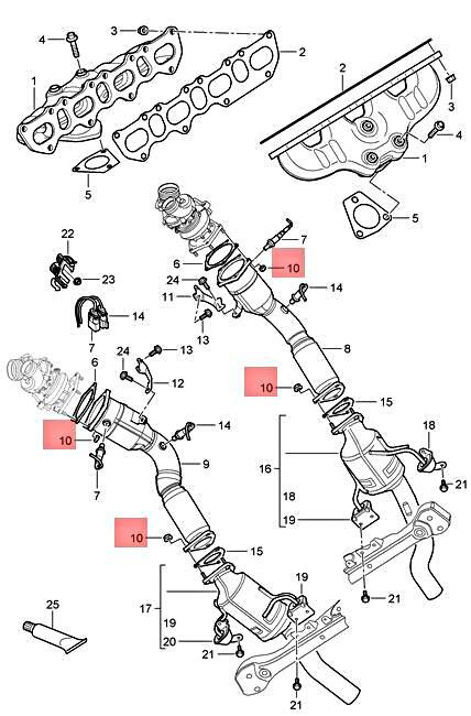Genuine PORSCHE Cayenne Macan Panamera Hexagon Nut Self-Locking ...
