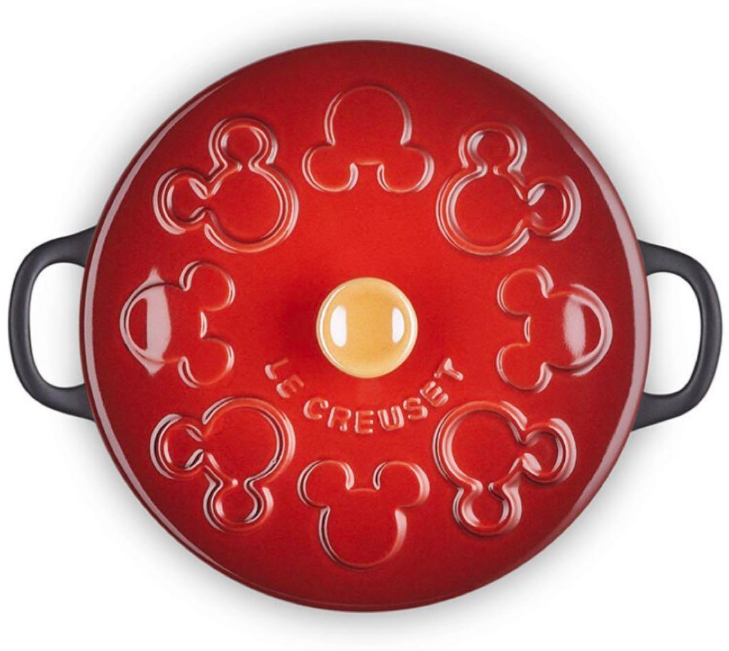 Le Creuset Mickey Mouse Mini marmite Round Soup Pot Red set of 2 250ml ...