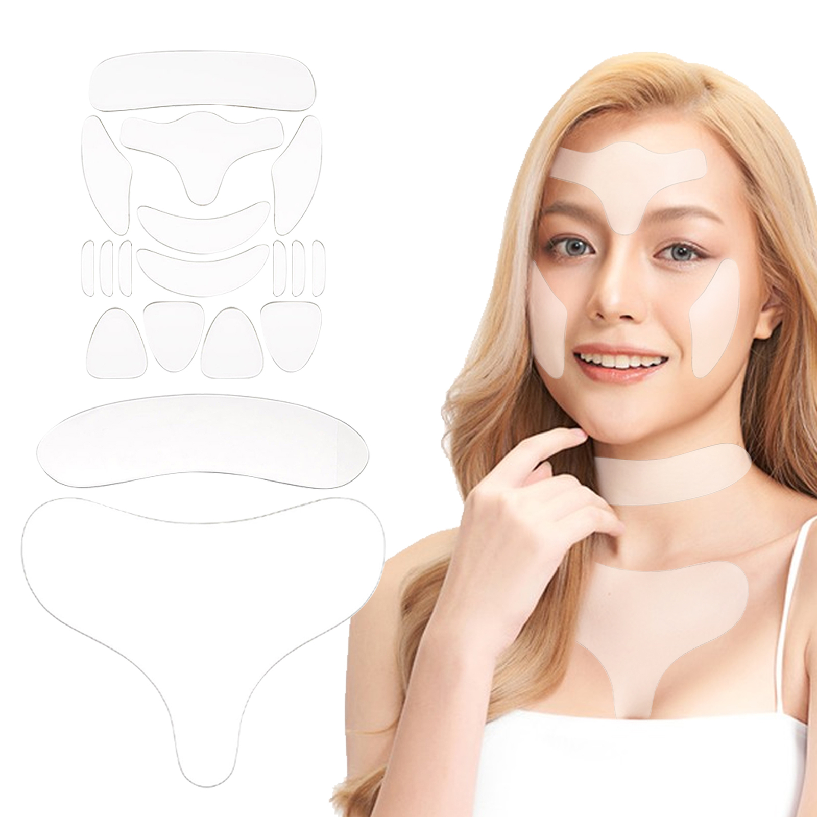 Practical Silicone Patch Anti Wrinkle Smooth Neck Eye Home Face Care ...