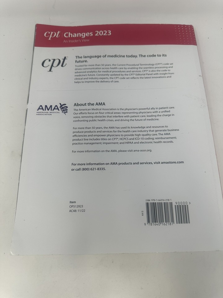 CPT Changes 2023: An Insider's View by American Medical Association | eBay