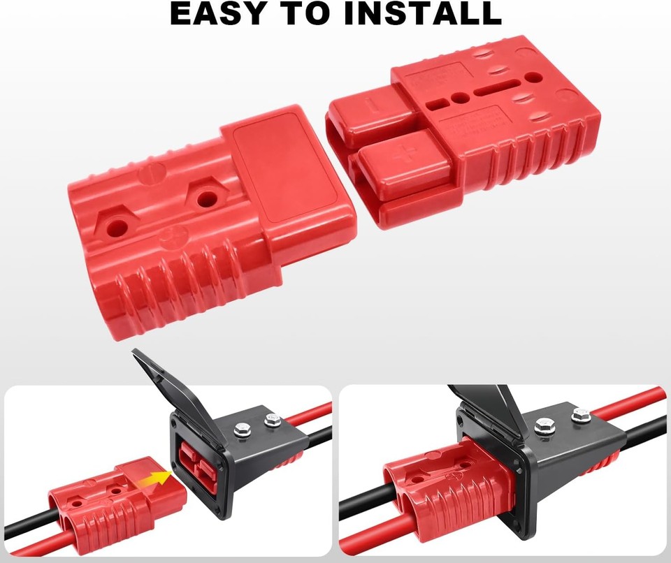 2PCS Anderson Plug 175A Quick Connect Wire Connectors with Mount and ...