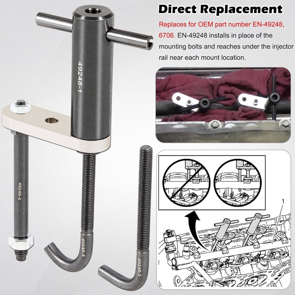 For GM Cadillac Chevy GMC EN-49248 Fuel Injector Rail Assembly Remover ...