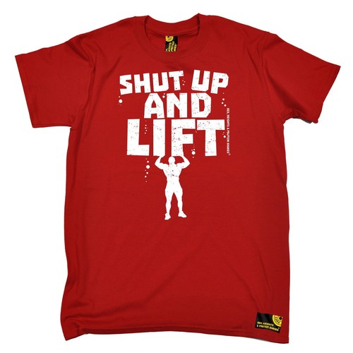 Shut Up And Lift MENS SWPS T-SHIRT birthday gift workout gym training ...