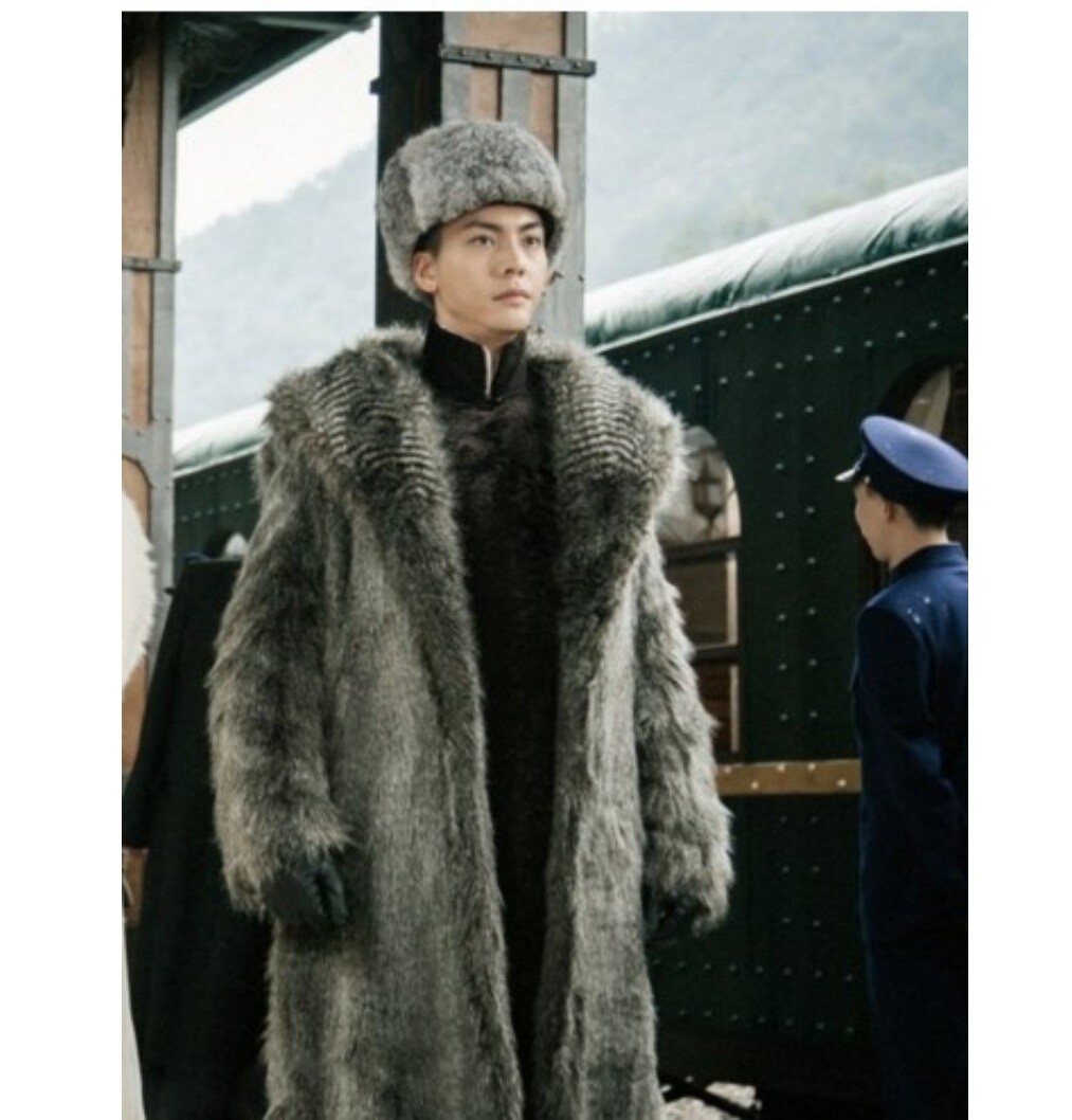 Men Mink Fox Fur Overcoat Luxury Winter Warm Outwear Loose Parka Jacket ...