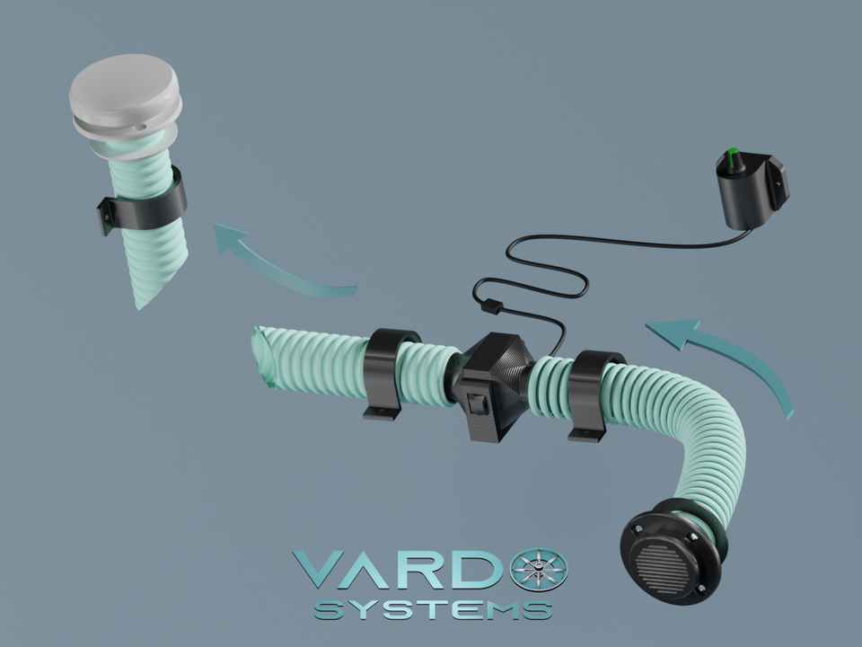 12V Volt Ventilation Kit DIY Inline Fan Air Extraction Inlet Outlet ...