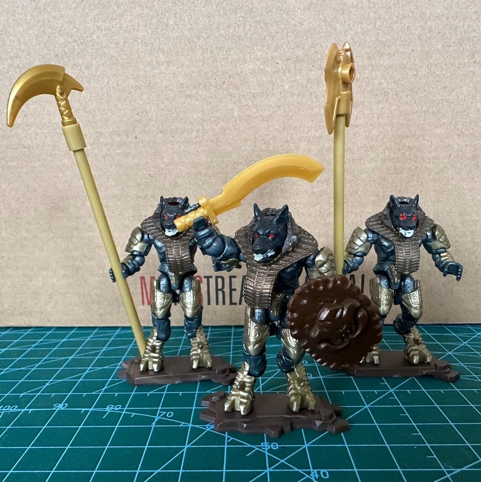 Mega Bloks Construx Custom products. Anubi's army Three soldiers. | eBay