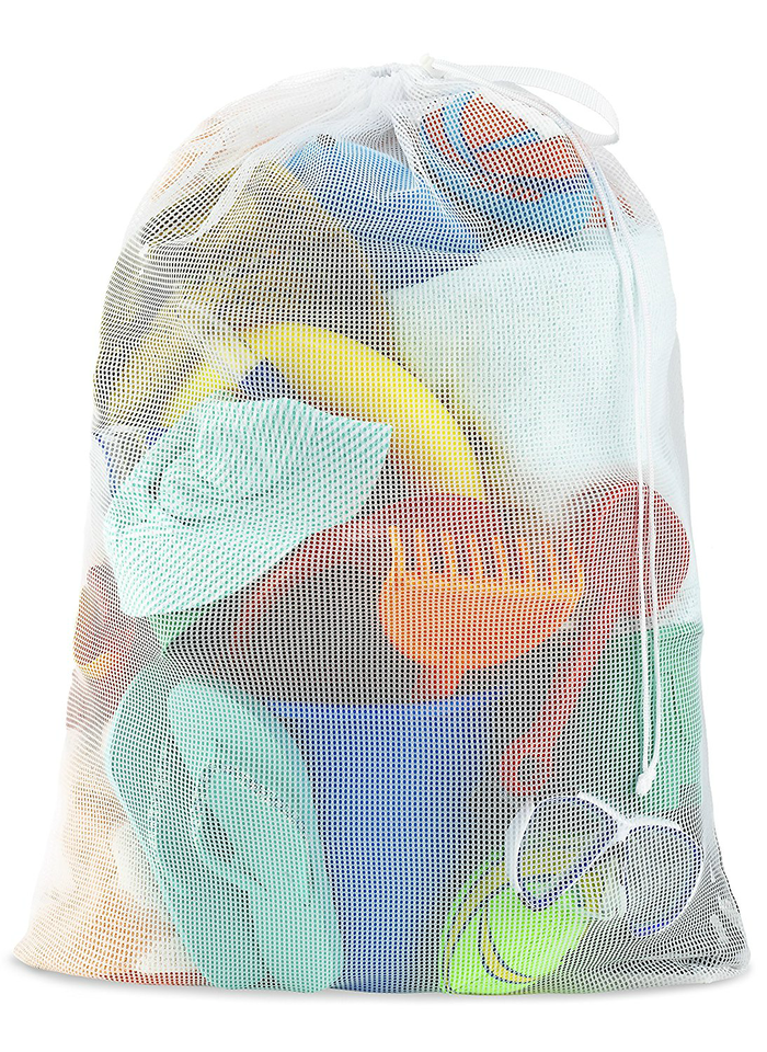 Nylon Mesh Laundry Bag FULL SIZE 24"X36" Locking Drawstring White | eBay