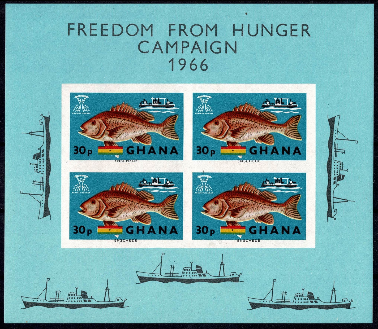 1966 Ghana Campaign Against Hunger - Fish 1 BF MNH MF108324 | eBay
