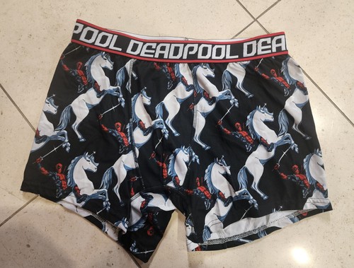 Marvel X-men Deadpool on Unicorn Adult Mens Boxers Size Large | eBay