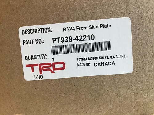 21-24 RAV4 ADVENTURE 4WD TRD FRONT SKID PLATE GENUINE TOYOTA PT938 ...