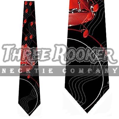 Drums Ties Rhythm Necktie Mens Percussion Music Notes Neck Tie NWT | eBay